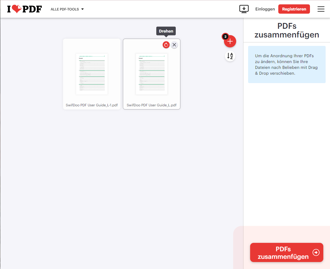 [Schrittanleitung] Wie Sie PDFs zusammenfügen mit iLovePDF